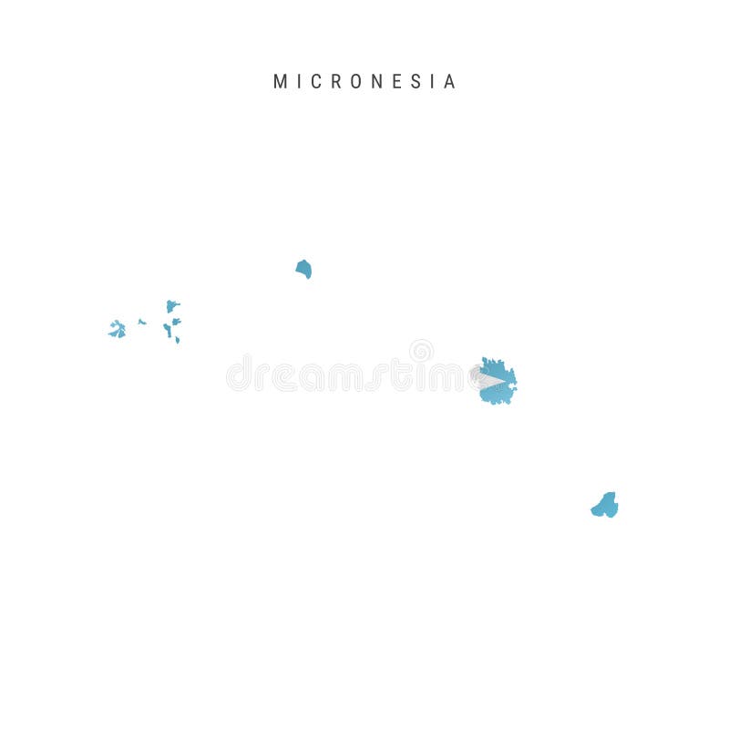 Waving Flag Map of Micronesia. Vector Illustration Stock Vector ...