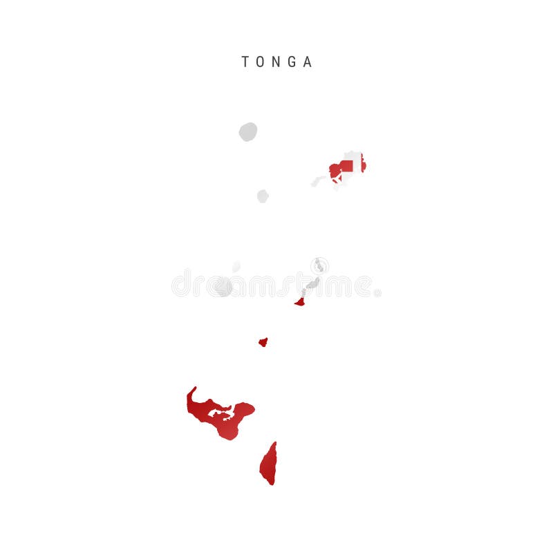 Tonga Vector Map Isolated on White Background. High-Detailed Black ...