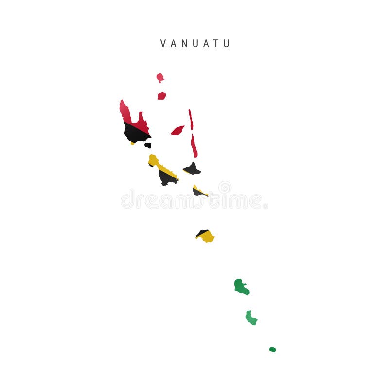 Waving Flag Map of Vanuatu. Vector Illustration Stock Vector ...
