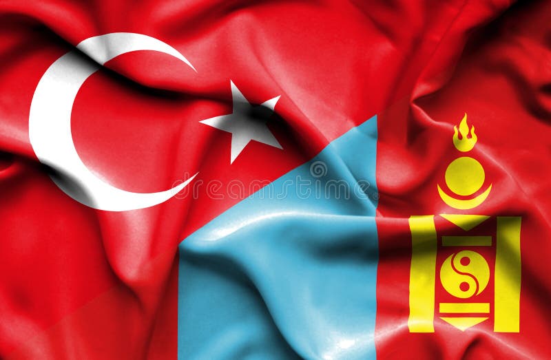 Flag of Mongolia stock illustration. Illustration of waving - 5513856