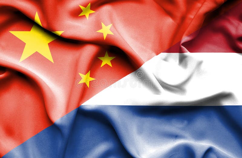 Waving Flag of Netherlands and China Stock Illustration - Illustration ...