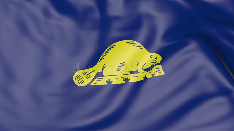 Waving Flag of Oregon Reverse State. 3D Rendering Stock Photo - Image ...