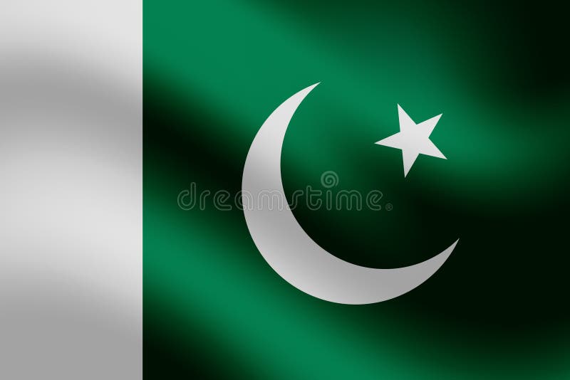 Waving Flag of Pakistan. Pakistan Flag Stock Vector - Illustration of ...