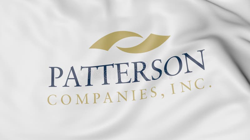 Waving Flag with Patterson Companies Logo. Editorial 3D Rendering ...