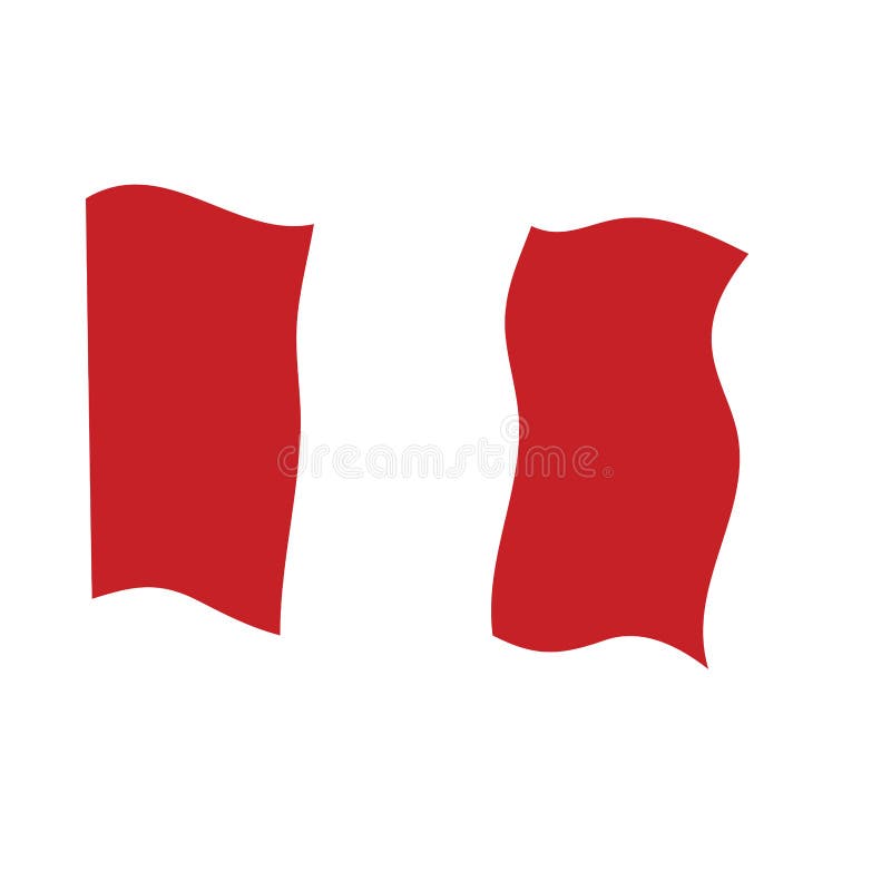 Waving flag of Peru stock vector. Illustration of icon - 142880656