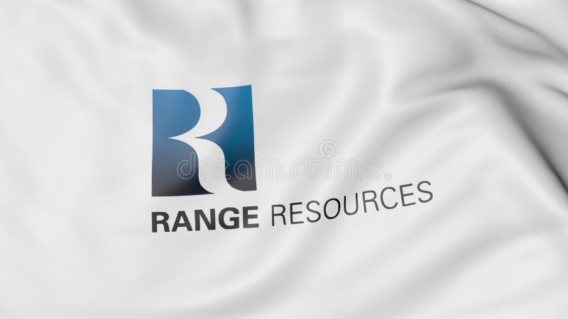 Waving Flag with Range Resources Logo. Editorial 3D Rendering Editorial ...