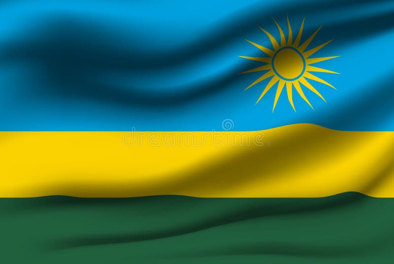 Waving Flag of the Rwanda. Waving Rwanda Flag Stock Illustration ...