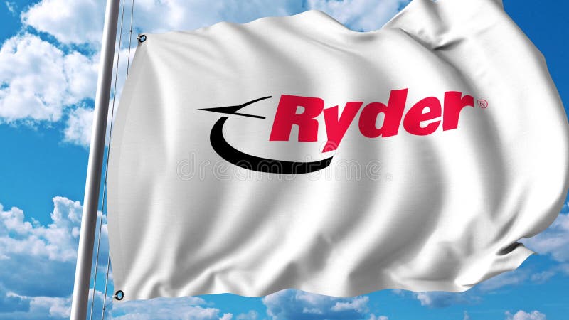 Waving Flag with Ryder Logo. 4K Editorial Animation Stock Footage ...