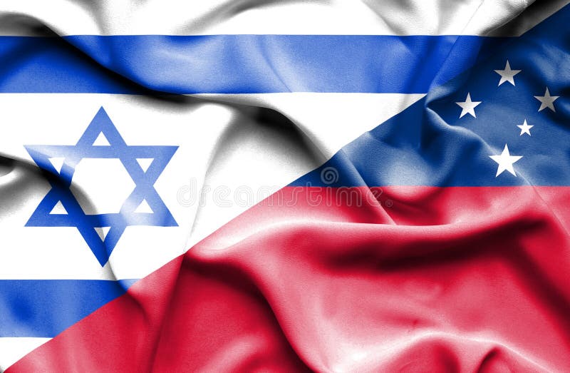 Waving Flag of Samoa and Israel Stock Illustration - Illustration of ...