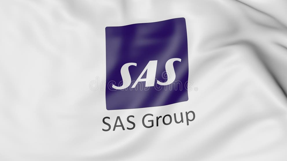 Waving Flag of SAS Group Editorial 3D Rendering Editorial Photo ...