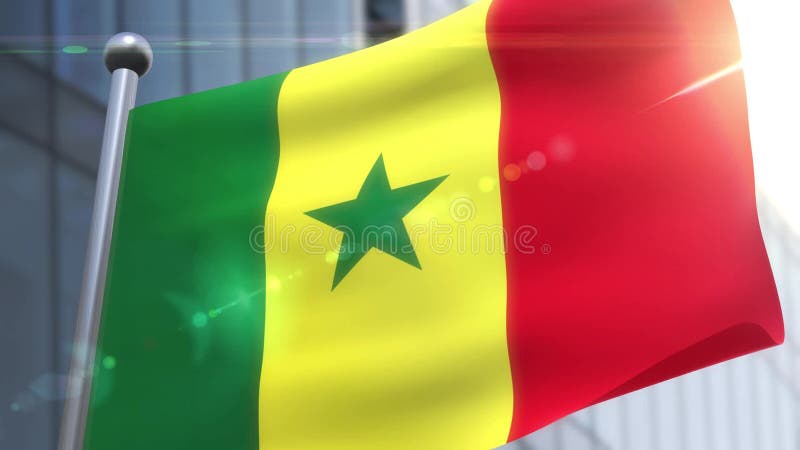 Waving Flag of Senegal Animation Stock Video - Video of background ...