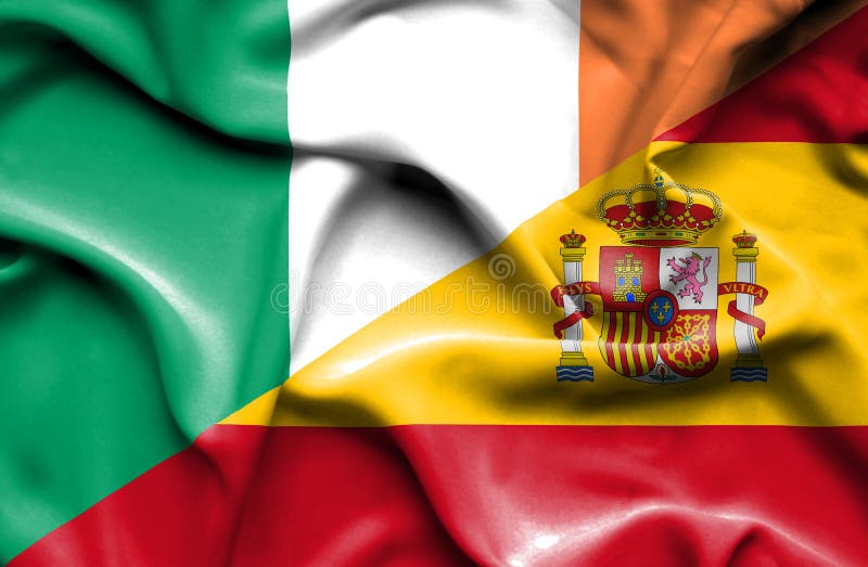 Spain and Ireland. the Spanish and Irish Flags. Official Proportion ...