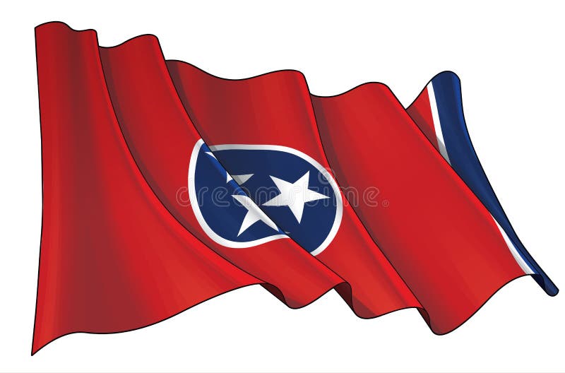 Waving Tennessee State Rainbow Gay Pride Flag Banner Stock Illustration ...