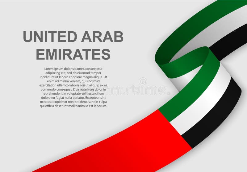 UAE 2nd December Logo with Waving Flag Stock Vector - Illustration of ...