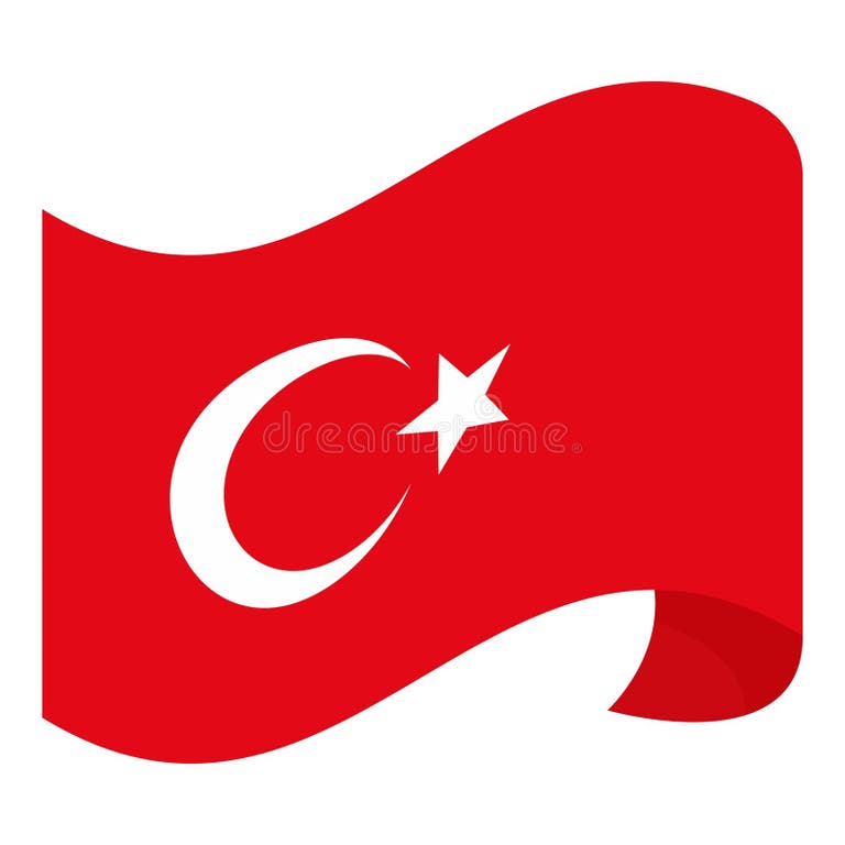 Waving Flag of Turkey Illustration Stock Vector - Illustration of ...