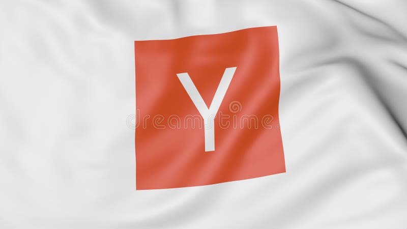 Waving Flag with Y Combinator Logo. Editorial 3D Rendering Editorial ...