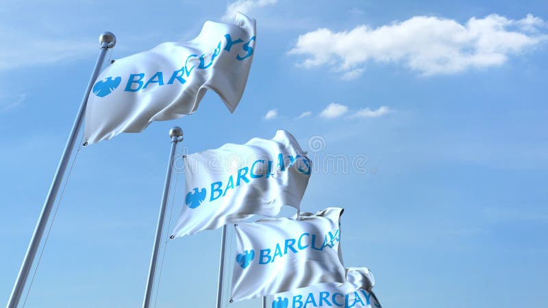 Barclays Logo on the Screen in a Meeting Room. Editorial 3D Rendering ...