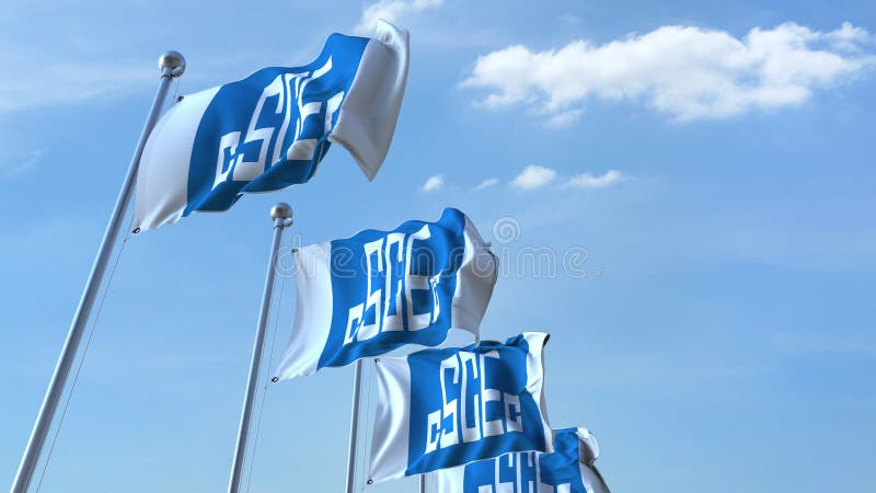 China State Construction Engineering Corporation Logo on a Skyscraper ...