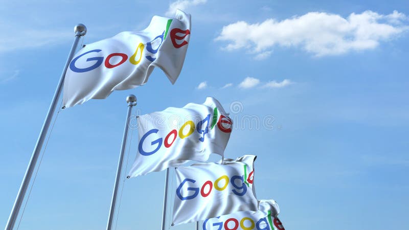Google Flag with Old Logo 2015 Editorial Stock Photo - Illustration of ...