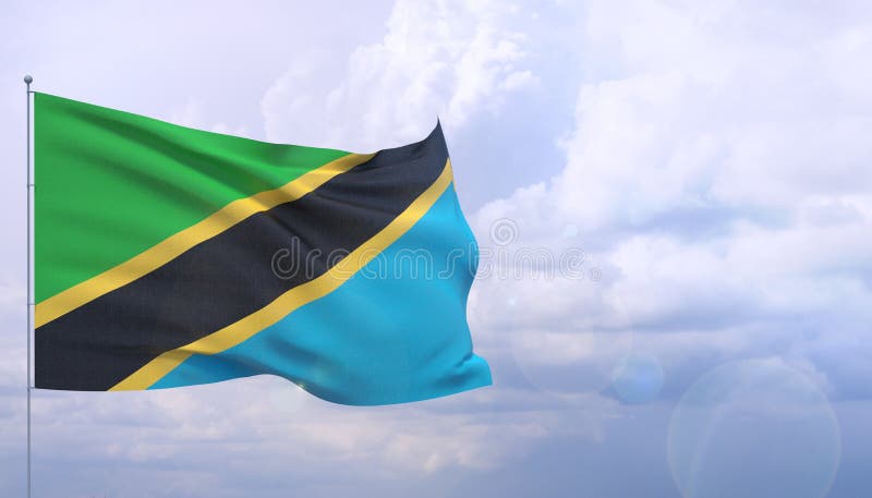 Waving Flags Of The World Flag Of Tanzania 3d Illustration Stock