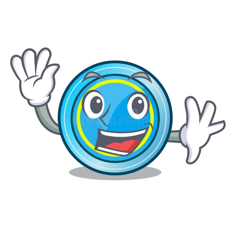 Waving Frisbee Isolated with in the Cartoon Stock Vector - Illustration ...