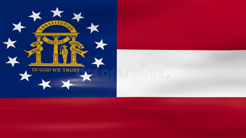 Waving Georgia State Flag, Ready for Seamless Loop Stock Footage ...
