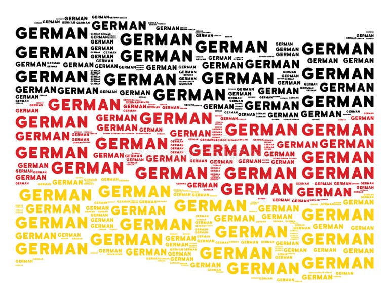 Waving German Flag Pattern of German Texts Stock Vector - Illustration ...