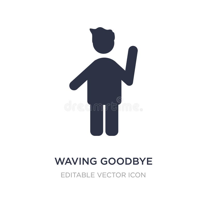 Waving Goodbye Icon on White Background. Simple Element Illustration ...