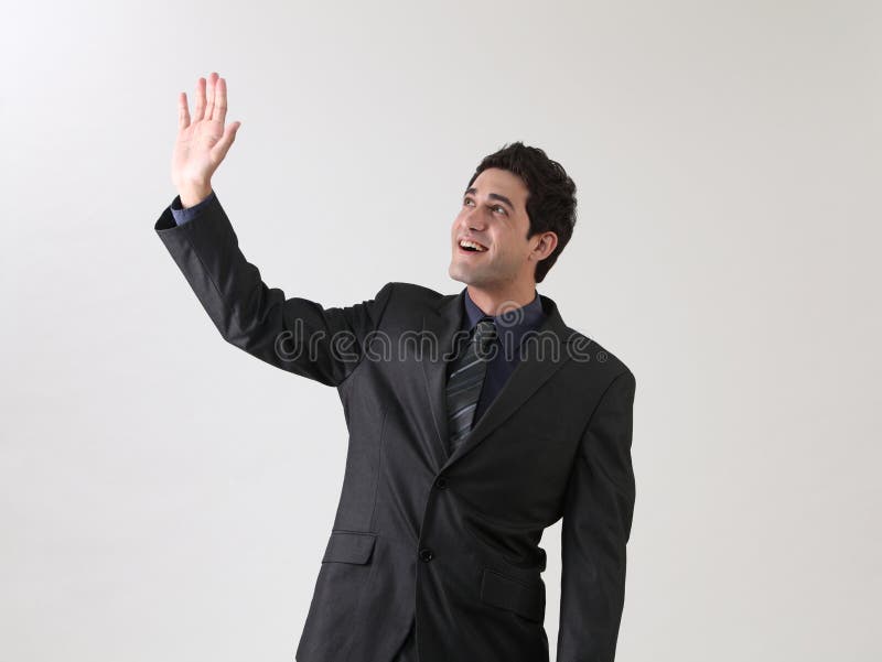 Waving hand stock image. Image of dressed, gesturing - 24927117