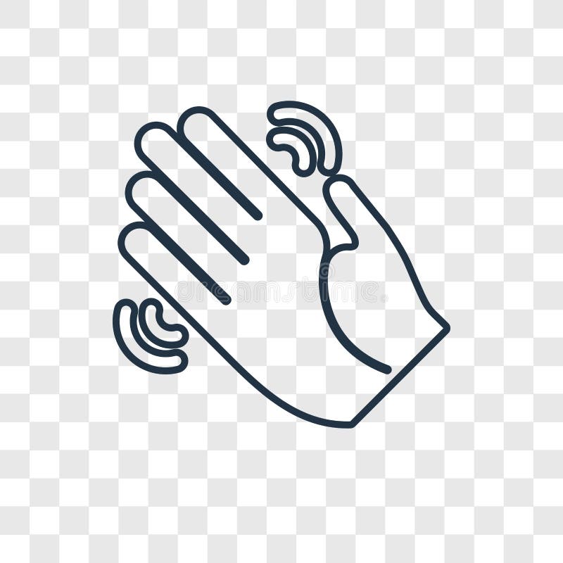 Waving Hand Icon Vector Isolated on White Background, Logo Concept of ...