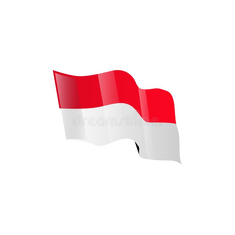 Waving Indonesia Flag Illustration Design Stock Vector Illustration