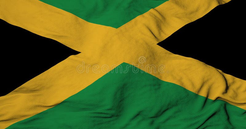 Waving Jamaican Flag in 3D Rendering Stock Footage - Video of textile ...