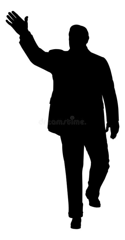 Waving Man stock vector. Illustration of recognition, gesture - 1298499