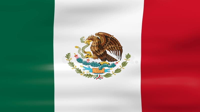Waving Old Mexico Flag, Ready for Seamless Loop Stock Video - Video of ...