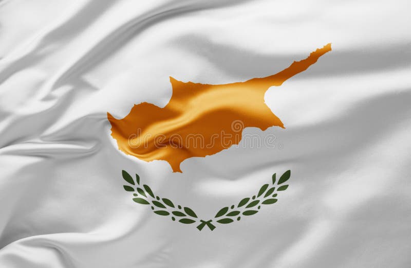 Waving National Flag of Cyprus Stock Image - Image of fabric, flag ...