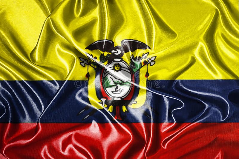 Waving National Flag of Ecuador, 3D Illustration Stock Image - Image of ...
