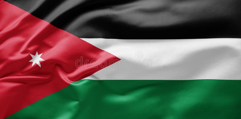 Waving National Flag of Jordan Stock Photo - Image of patriotism ...