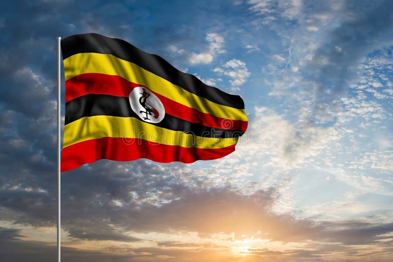 Waving National Flag of Uganda Stock Photo - Image of event, happy ...