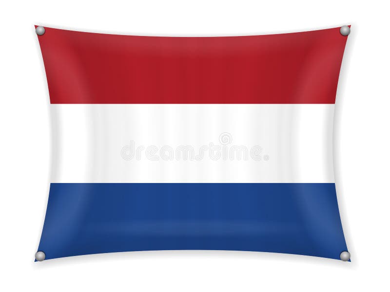 3D Waving Netherlands City Flag of Delft Closeup View Stock ...