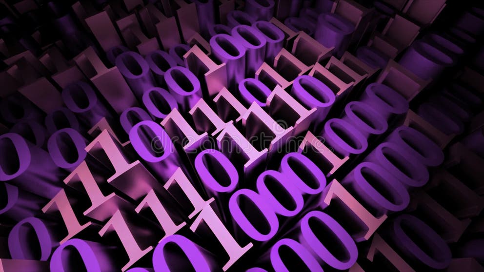 Waving Number Ones and Zeros. Design. Binary Code, Concept of Computer ...