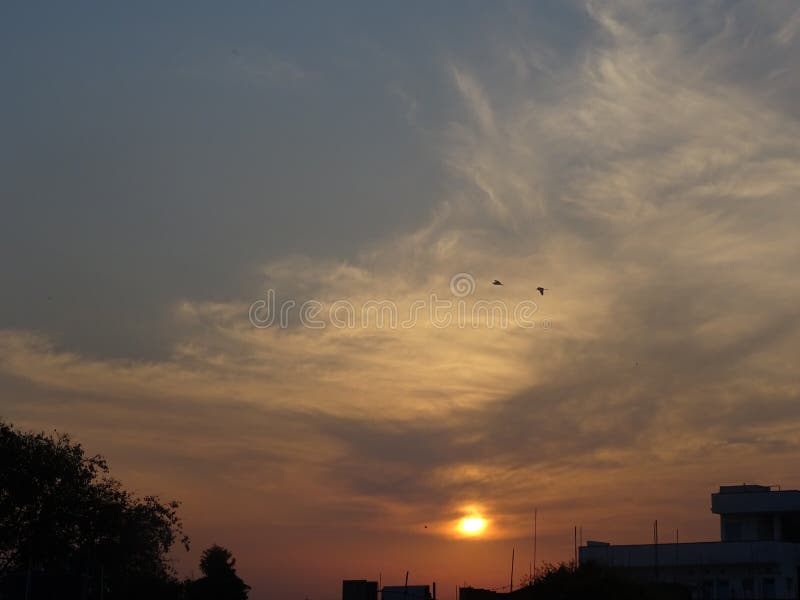 Waving Off for Day and Beginning of the Night Stock Photo - Image of ...