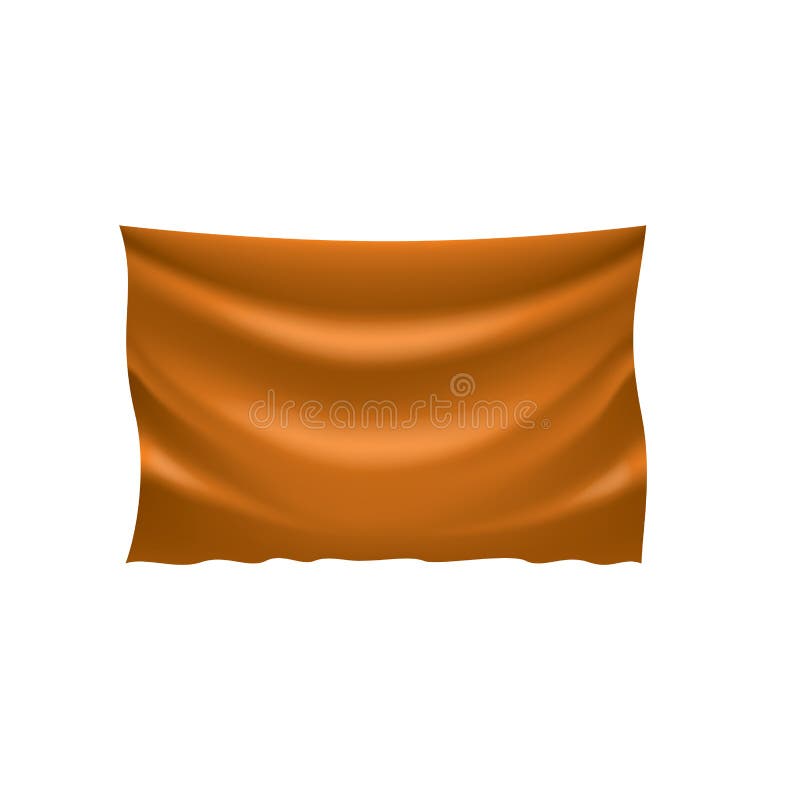 Waving the Orange Flag on a White Background Stock Vector ...