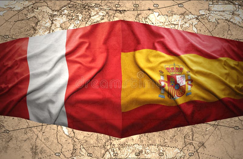 Peru and Spain stock illustration. Illustration of policy - 102461760