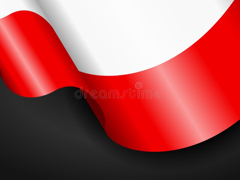 3D Waving Poland City Flag of Glogow Malopolski Closeup View Stock ...