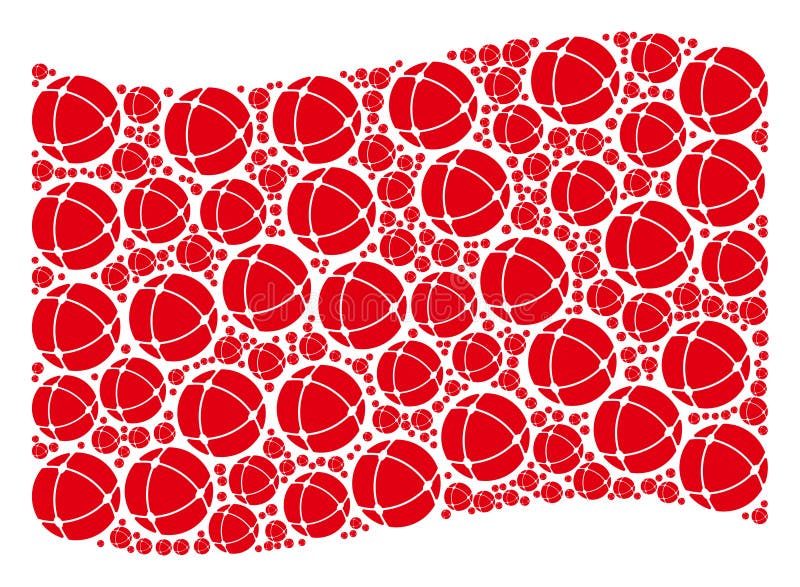 Waving Red Flag Pattern of Internet Items Stock Vector - Illustration ...