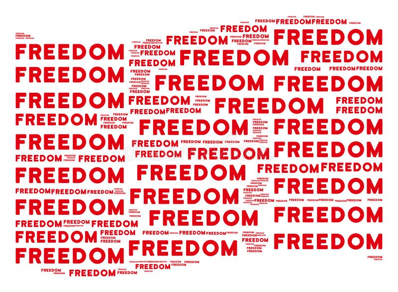 Freedom Text Frame Graphic Vector Illustration Denim Style Vintage ...