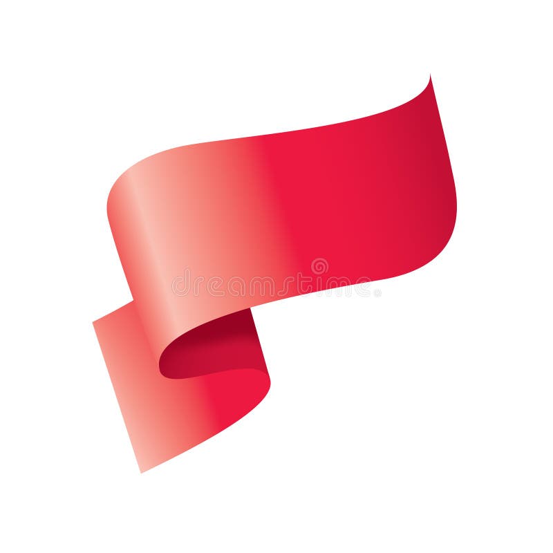 Waving the Red Flag on a White Background Stock Vector - Illustration ...