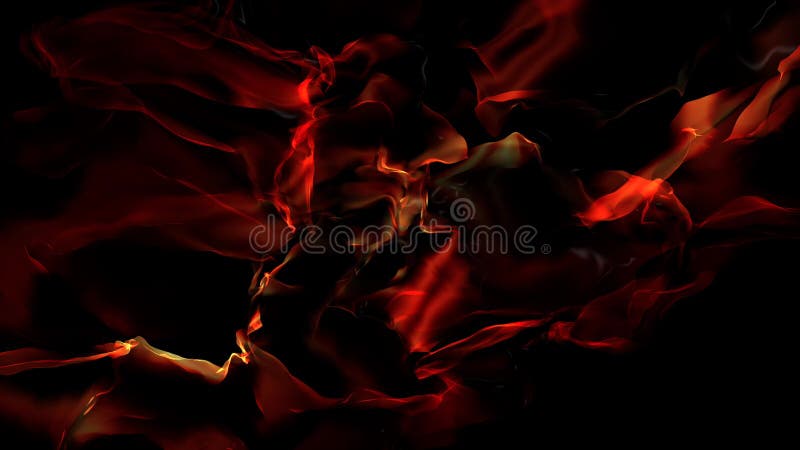 Waving Red Psychedelic Dark Physical Smoke on Black Gradient Stock ...