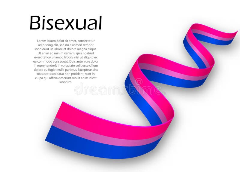 Waving Ribbon or Banner with Bisexual Pride Flag Stock Vector ...