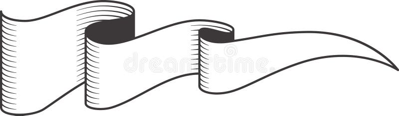 Waving Ribbon Banner Flowing Gracefully in the Wind, Creating a Sense ...